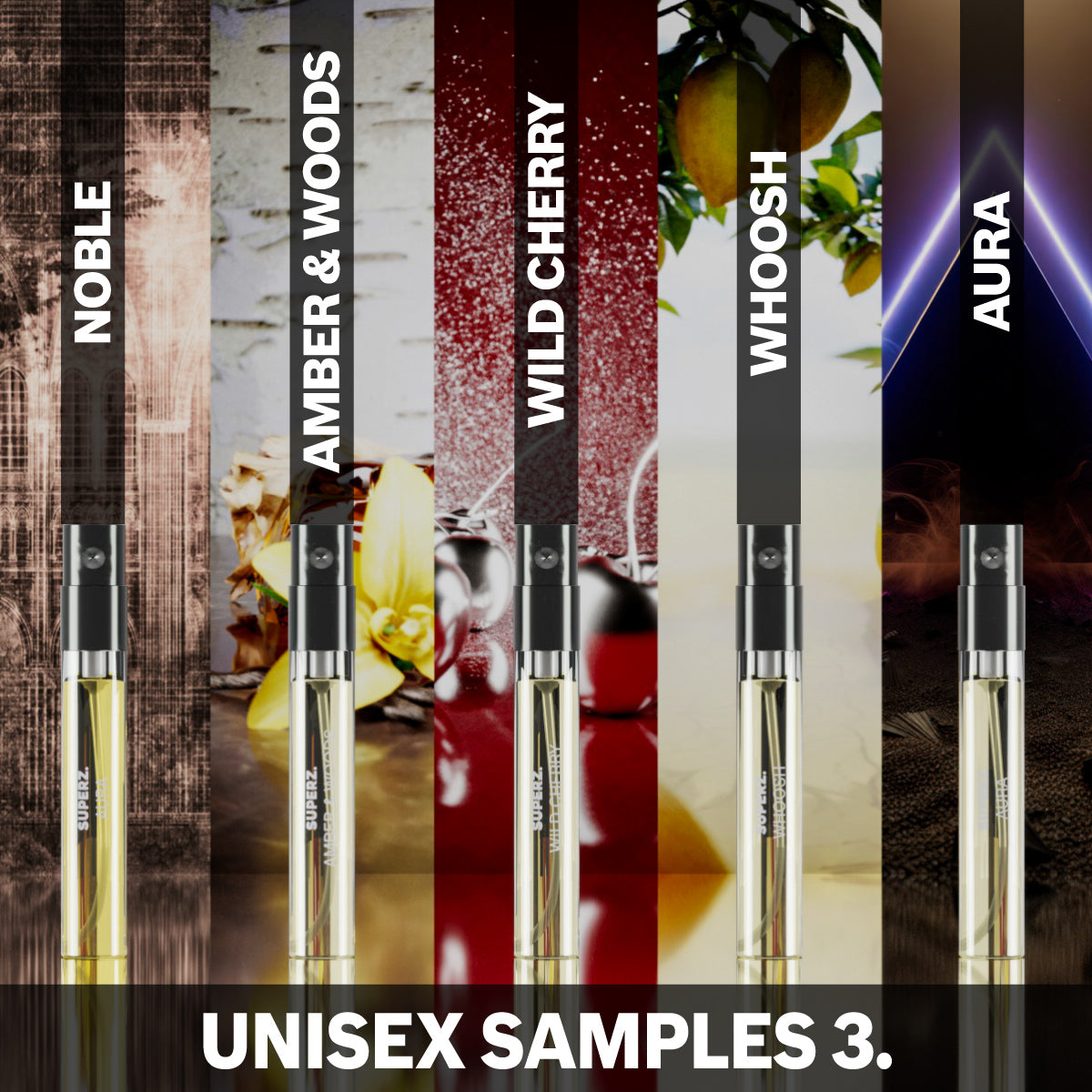 Unisex Samples 3. - 5x1.5 ml Extrait De Parfum – Superz. WorldWide