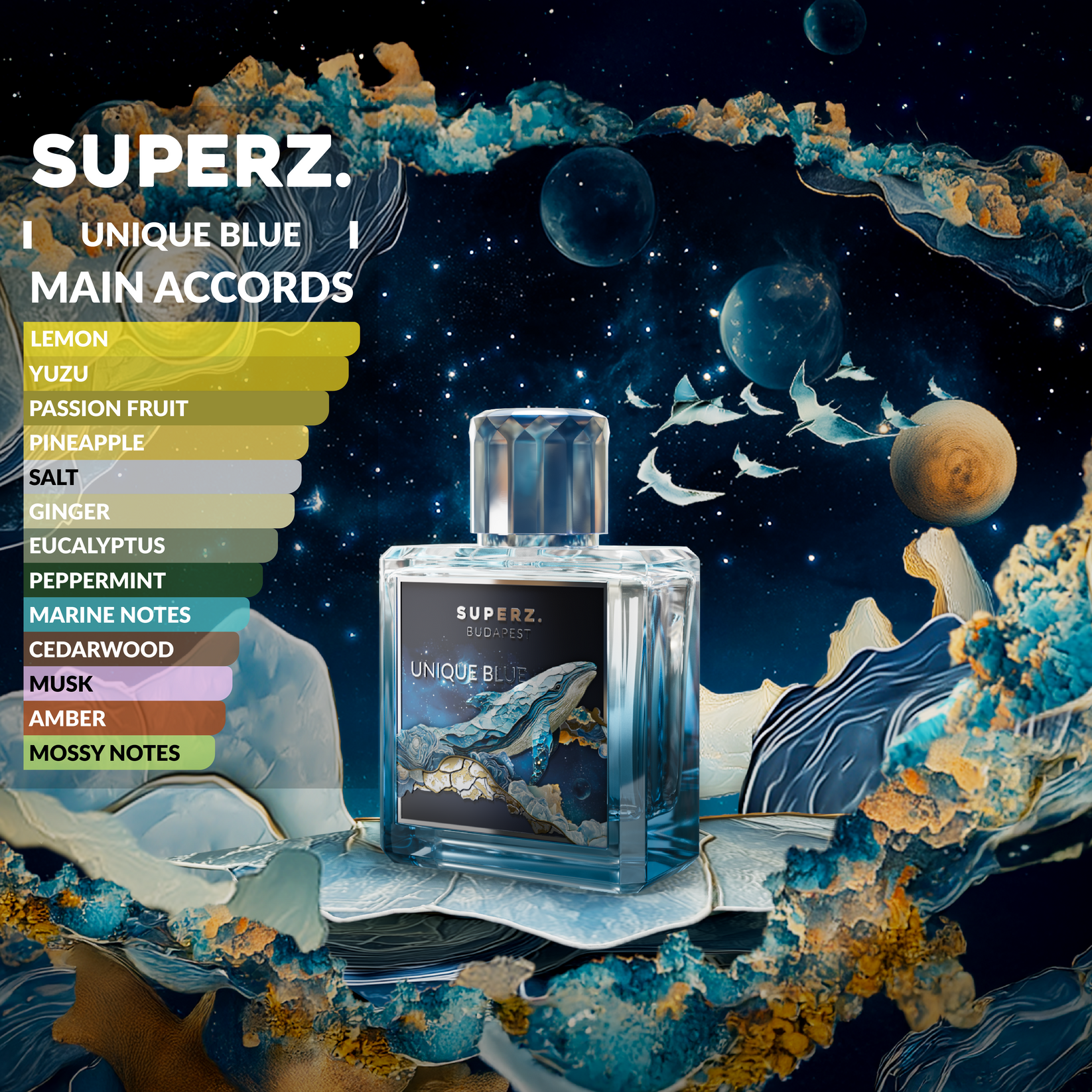 Unique Blue - 50 ml Extrait De Parfum - Unisex - Celestial Collection ...